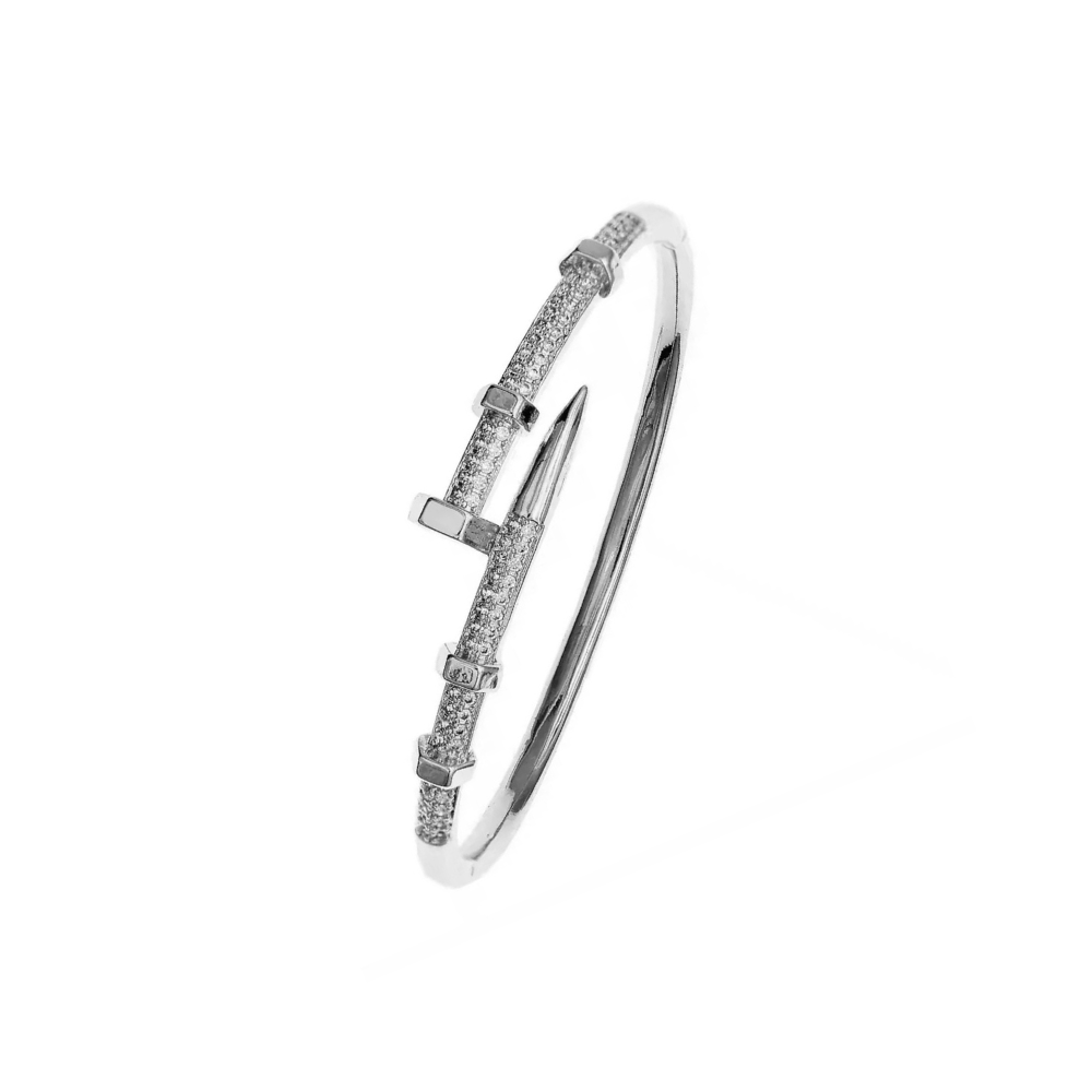 Diamanté Stud Screw Bangle - SINAI Jewellery